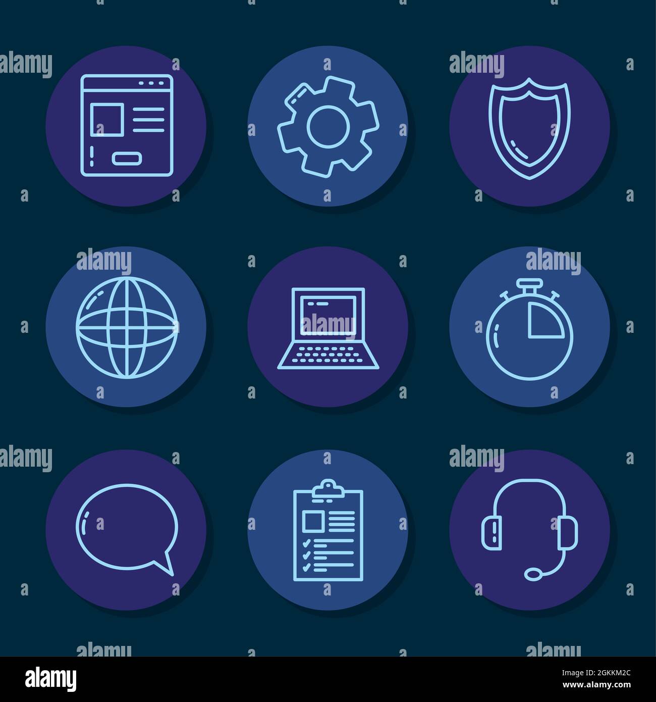 technology and business icon set Stock Vector Image & Art - Alamy