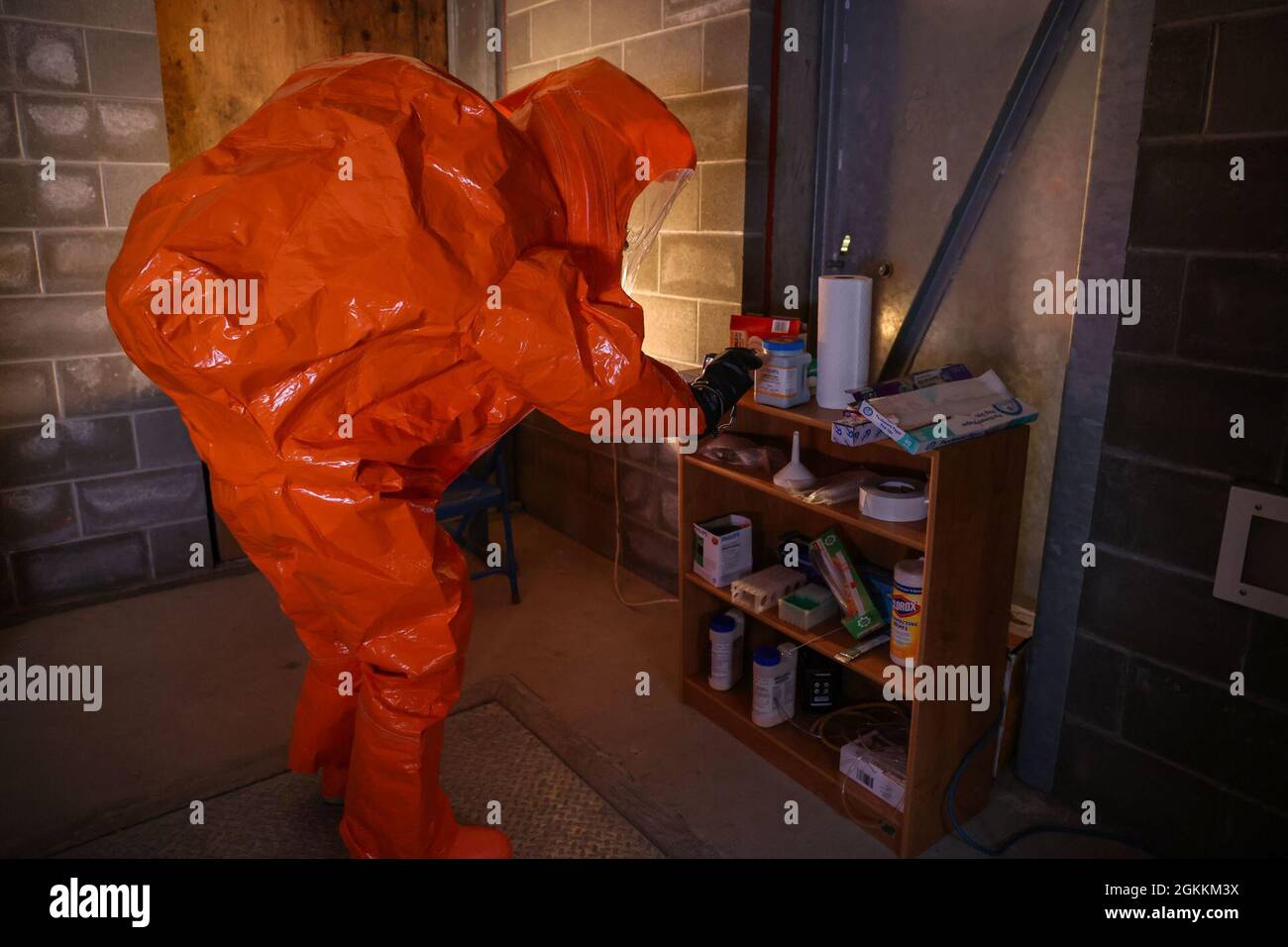 U.S. Army Sgt. 1st Class Andrew Markham conducts an all-hazards survey ...