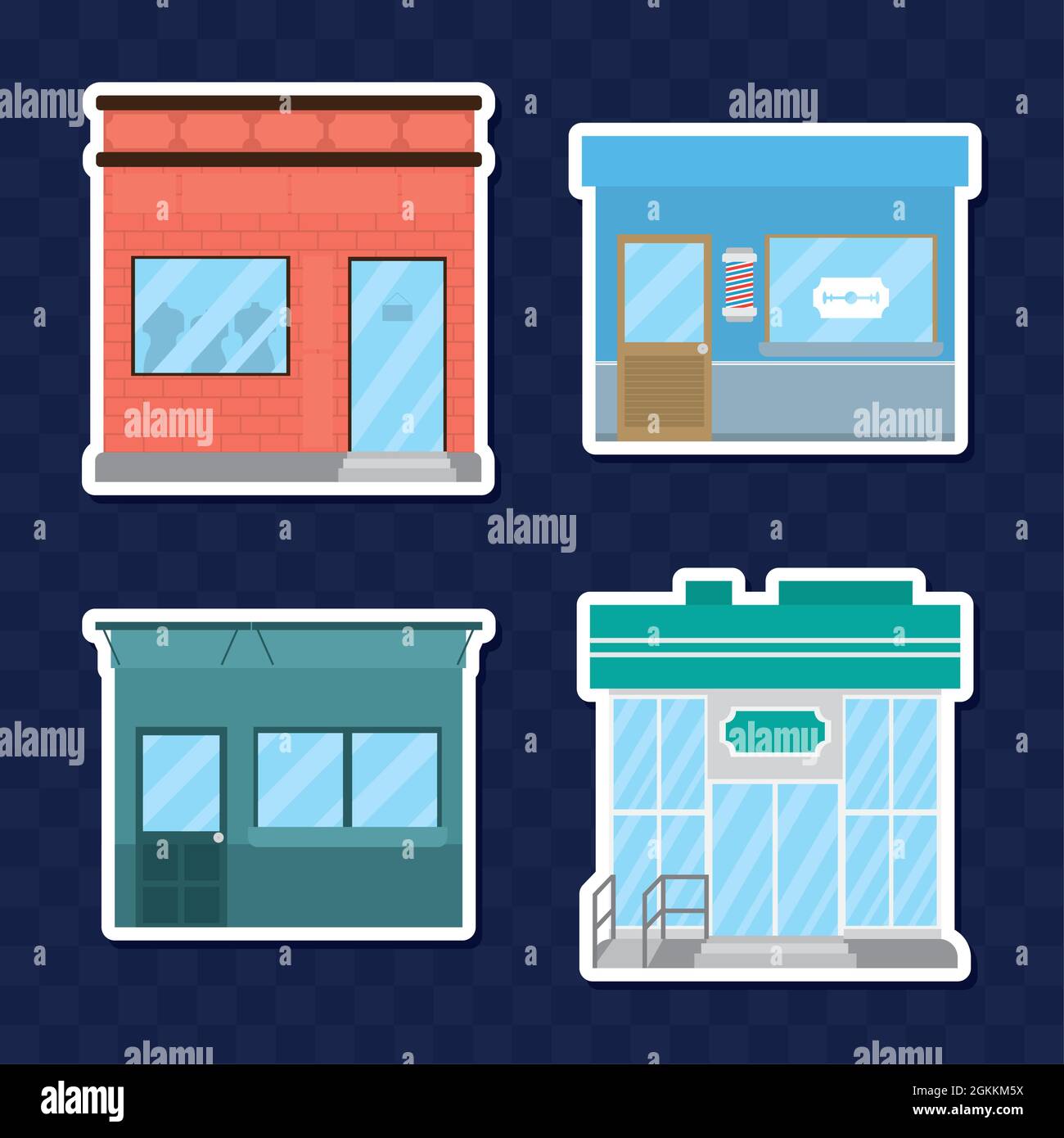 shops stores icon set design Stock Vector Image & Art - Alamy