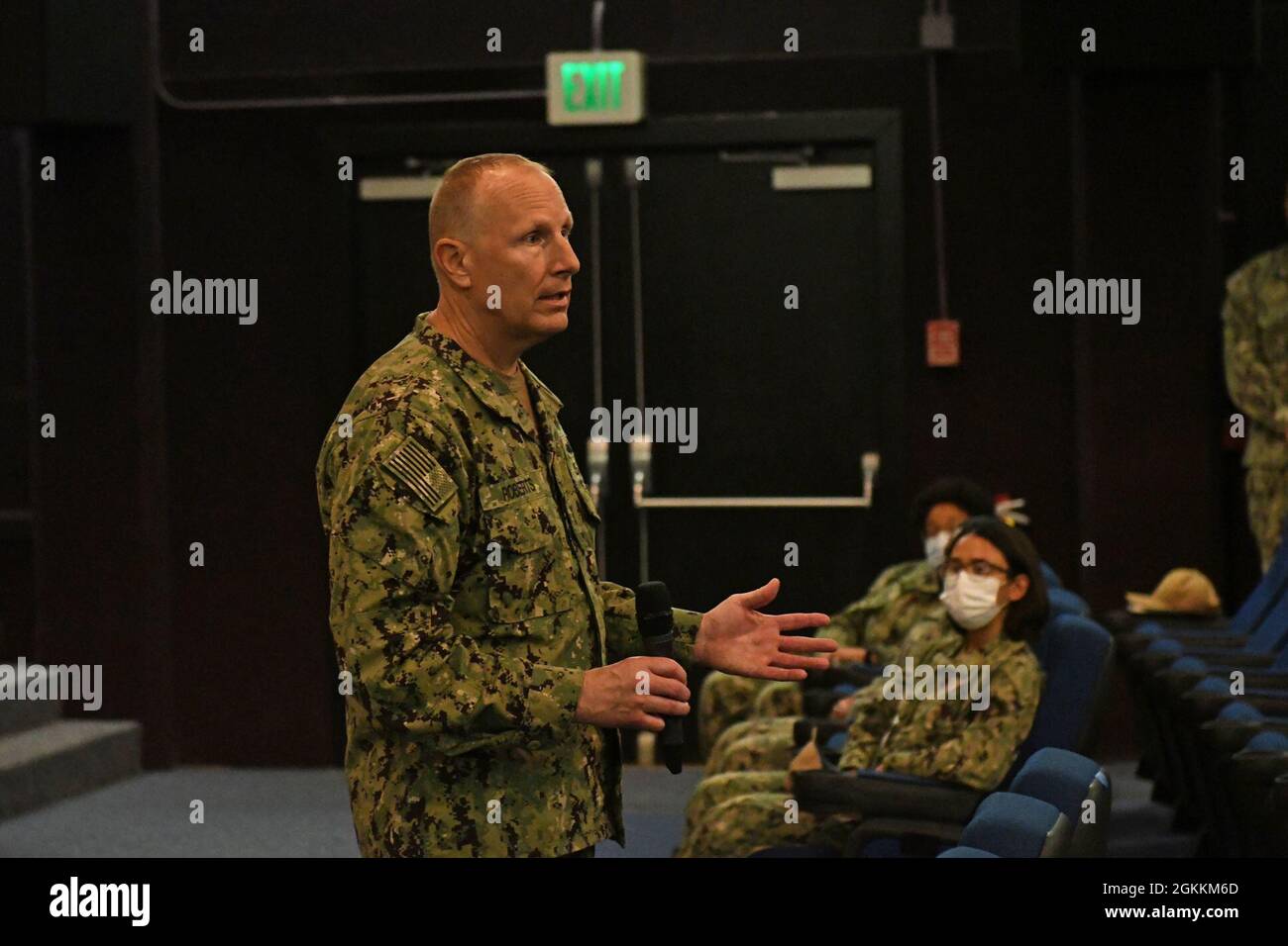 FORCM Roberts, Director of the Hospital Corps, addresses and recognizes ...