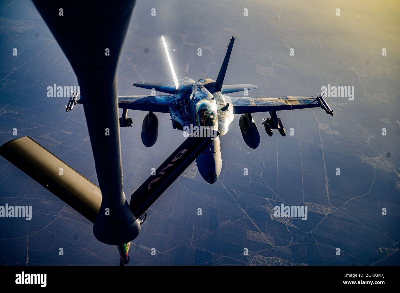 A U.S. Marine Corps F/A-18D Hornet aircraft from Marine All Weather ...
