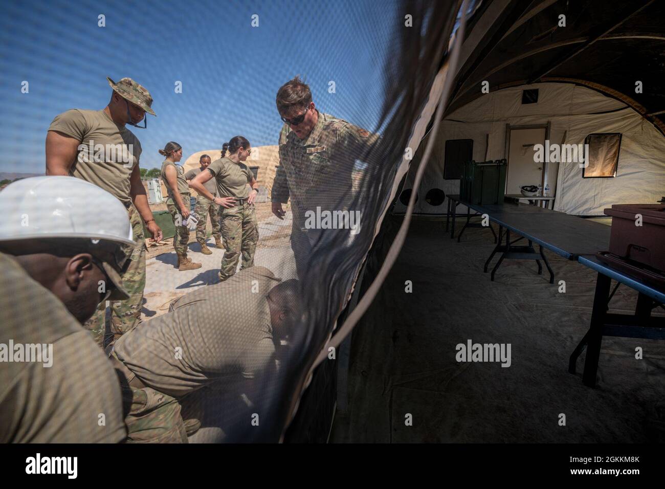 Airmen assigned to the 56th Force Support Squadron and 56th Civil ...
