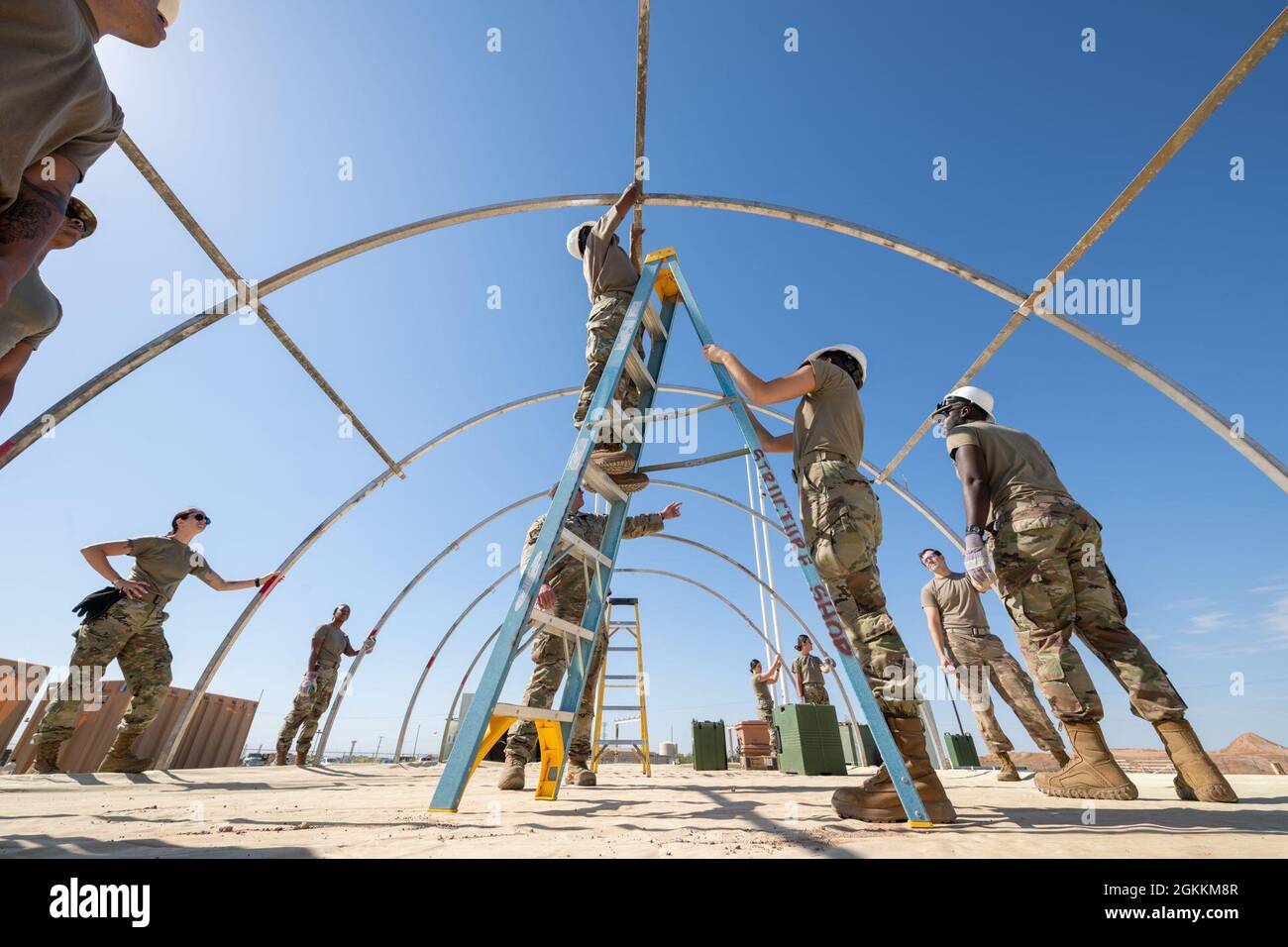 Airmen assigned to the 56th Force Support Squadron and 56th Civil ...