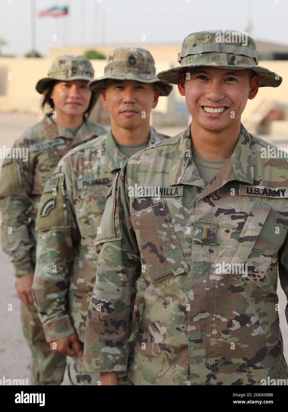 From front to back: 2nd Lt. Jensen Fontanilla, a Platoon Leader with ...