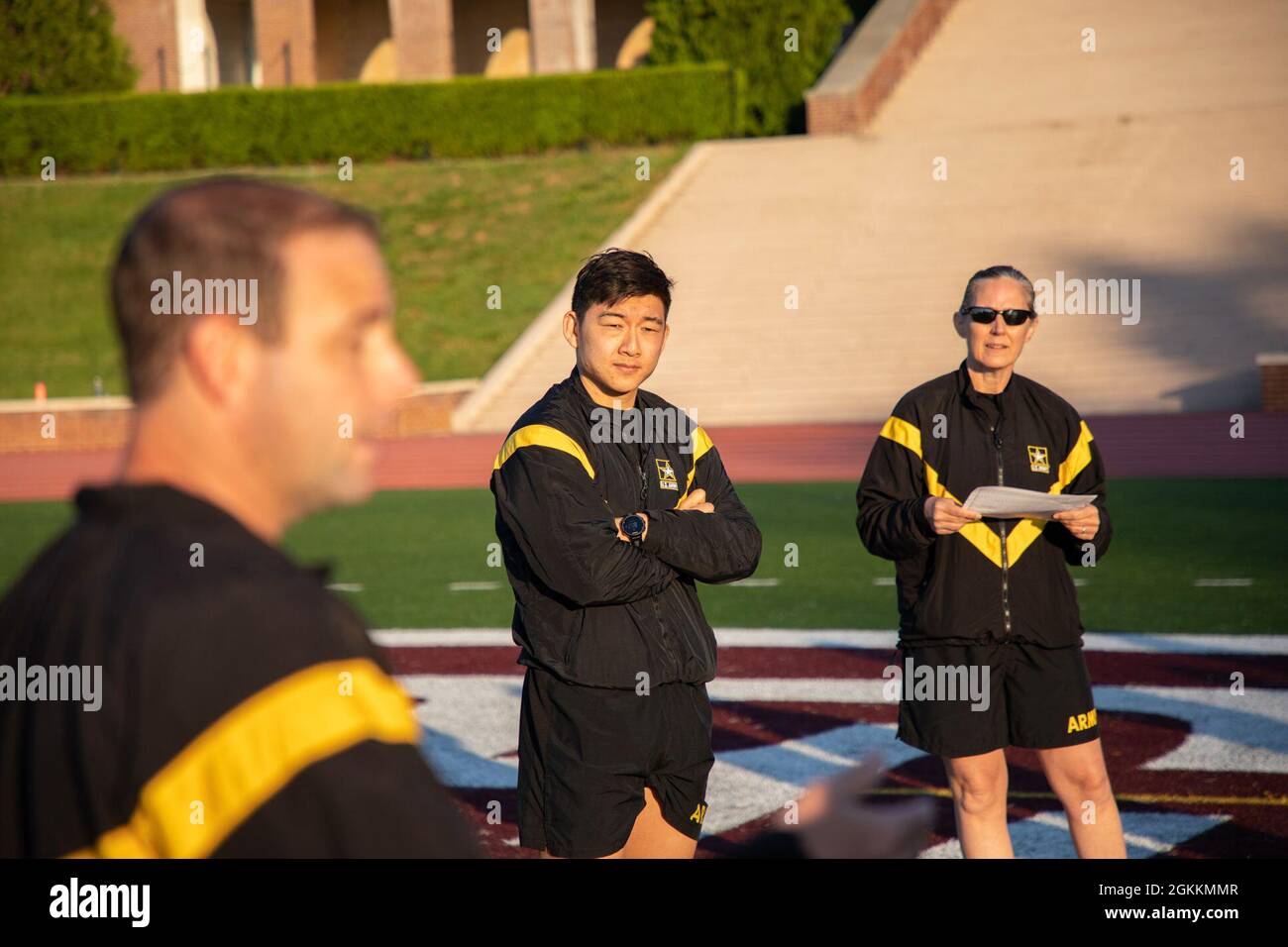 The morning sun breaks the horizon and lands upon the faces of U.S ...