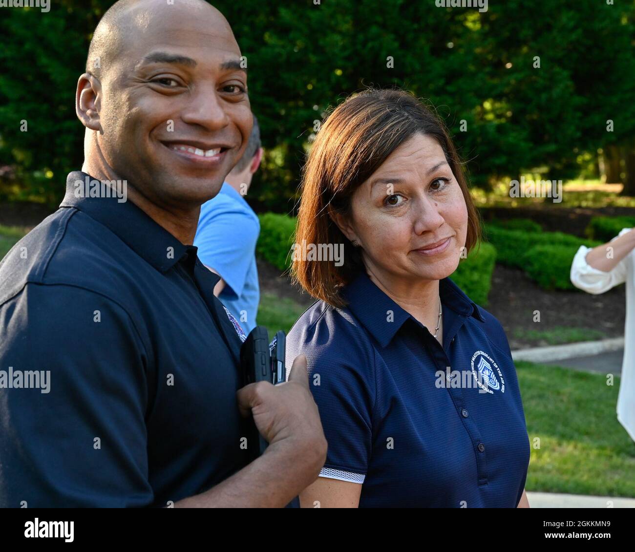 Chief Master Sergeant of the Air Force JoAnne S. Bass poses with a ...
