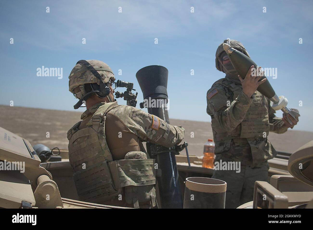 As targeting information comes in, Idaho Army National Guard Spc. Joey ...