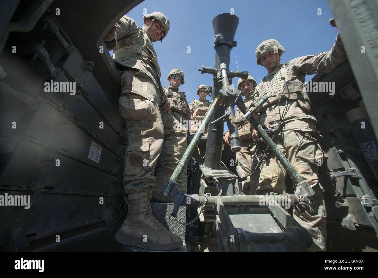 The crew of Thunder 1 waits for information and orders to begin firing ...