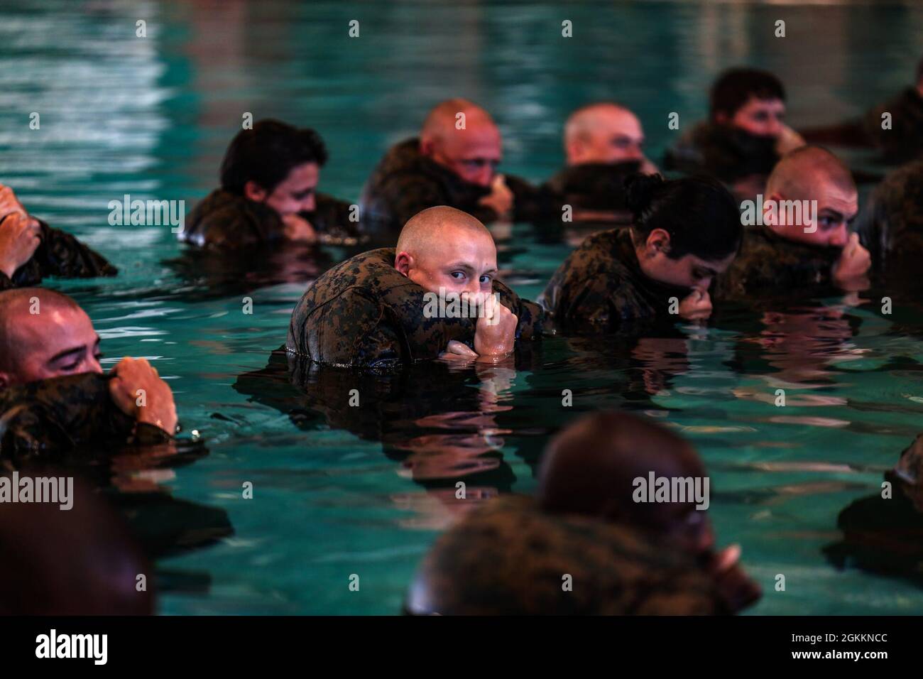 Recruits with Papa Company, 4th Recruit Training Battalion, conduct ...