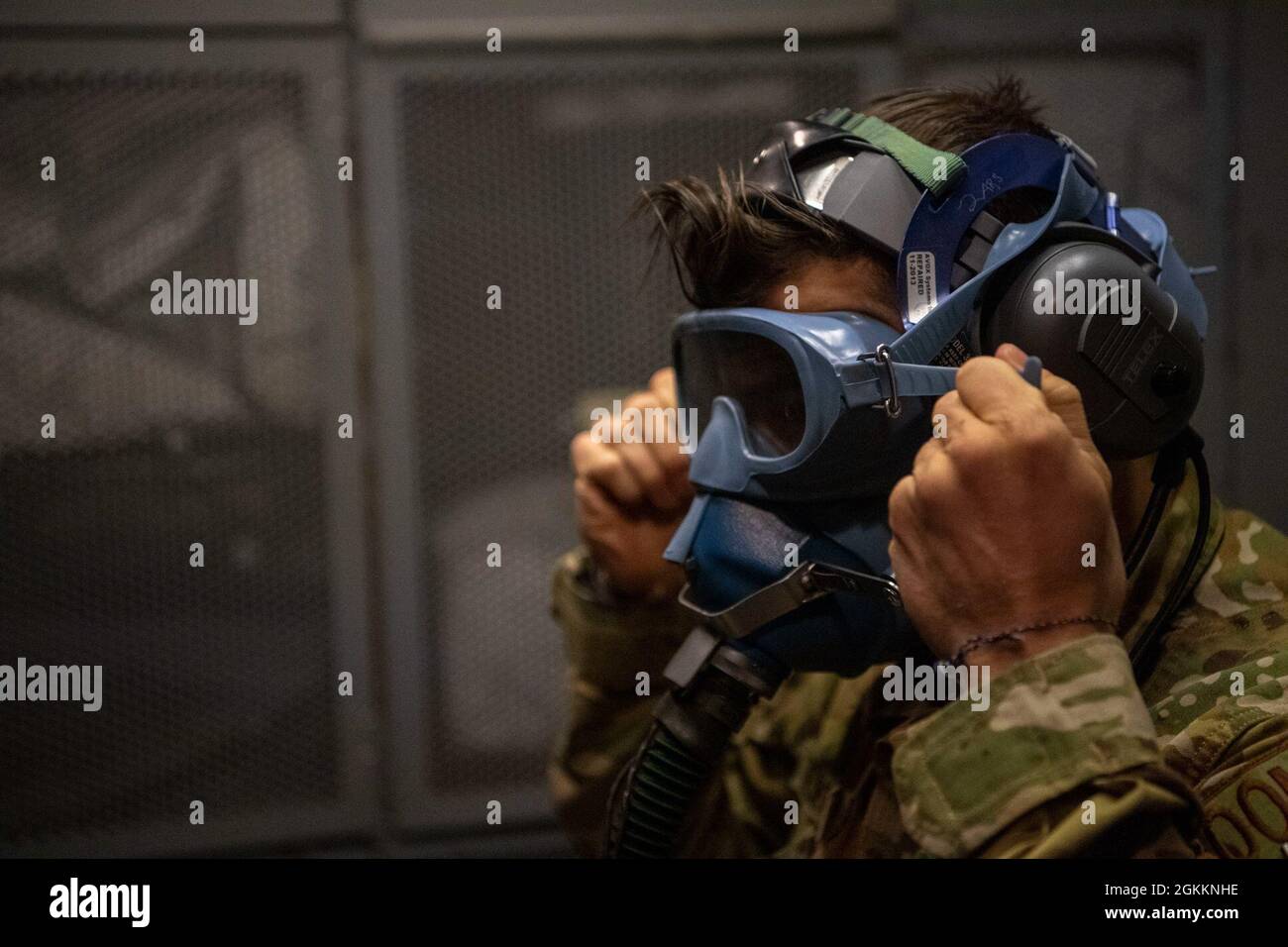 U.S. Air Force Airman Matthew Zielinski, KC-10 Extender boom operator ...