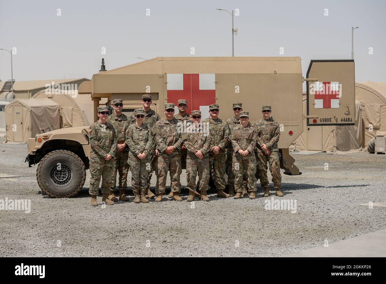 U.S. Air Force and Army medics pose for a photo after completing a ...