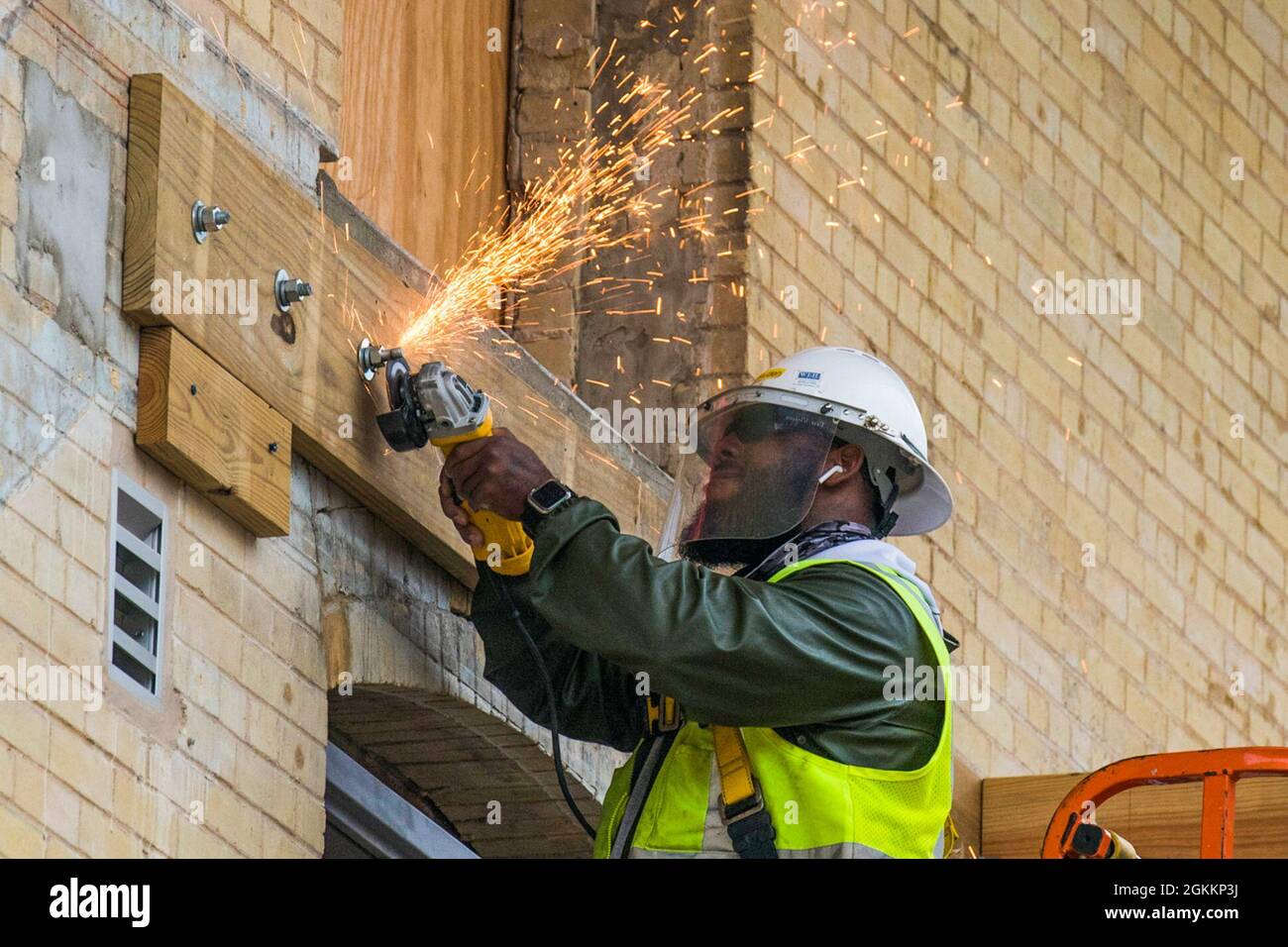 Preservation work is performed by Stacy Harden, a carpenter with Weil ...