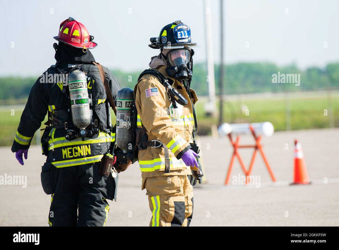 Adam Megnin, a captain with the 788th Civil Engineer Squadron Fire ...