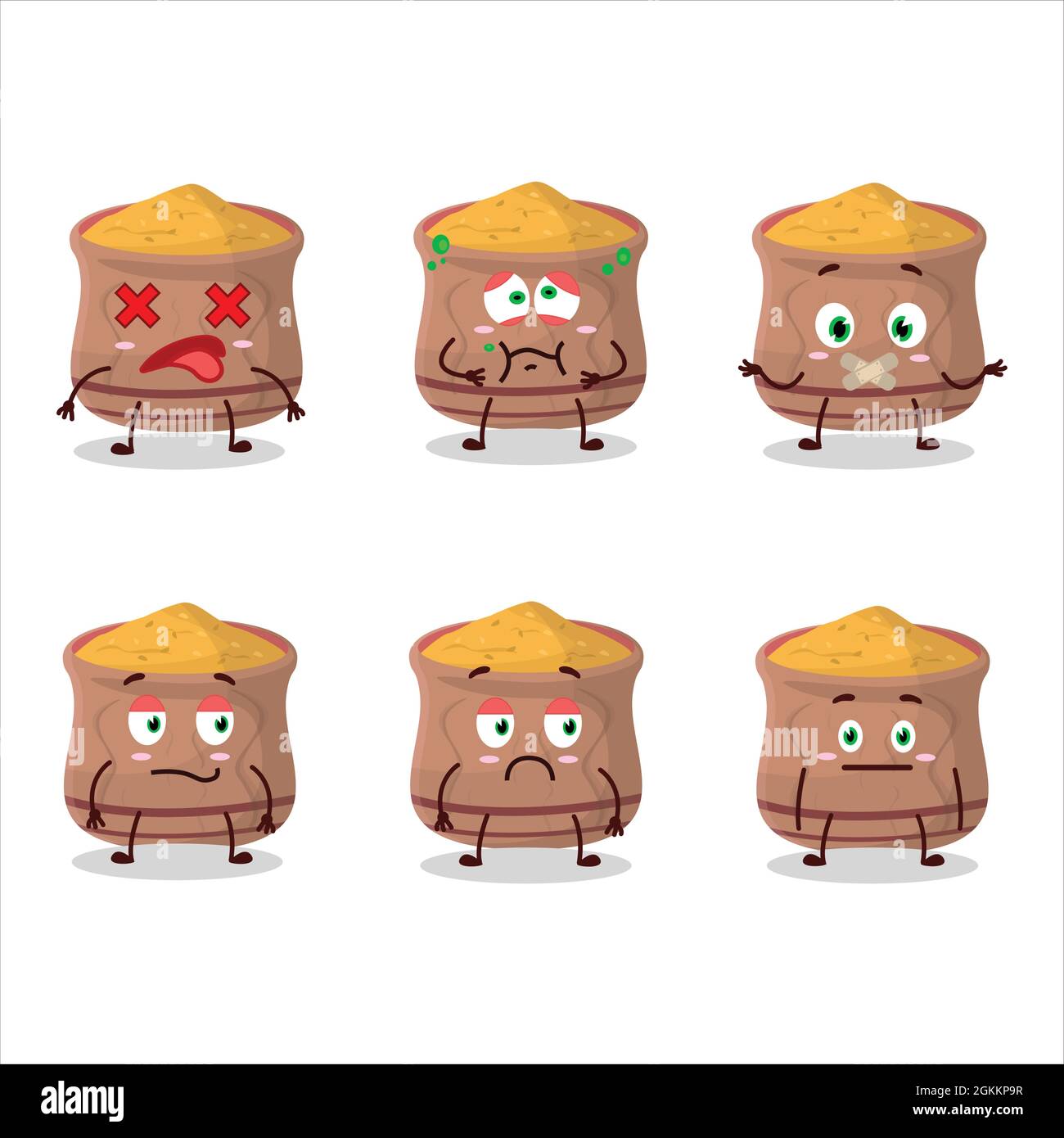 Curcuma cartoon in character with nope expression. Vector illustration ...