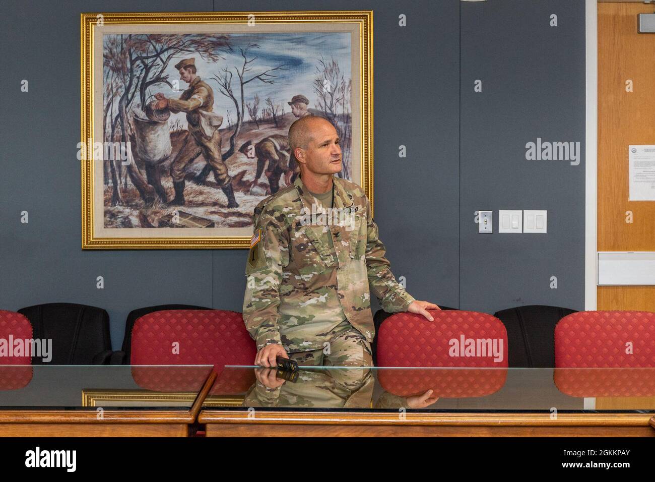 Col. Clint Murray, WRAIR commander, briefs former WRAIR commanders and ...