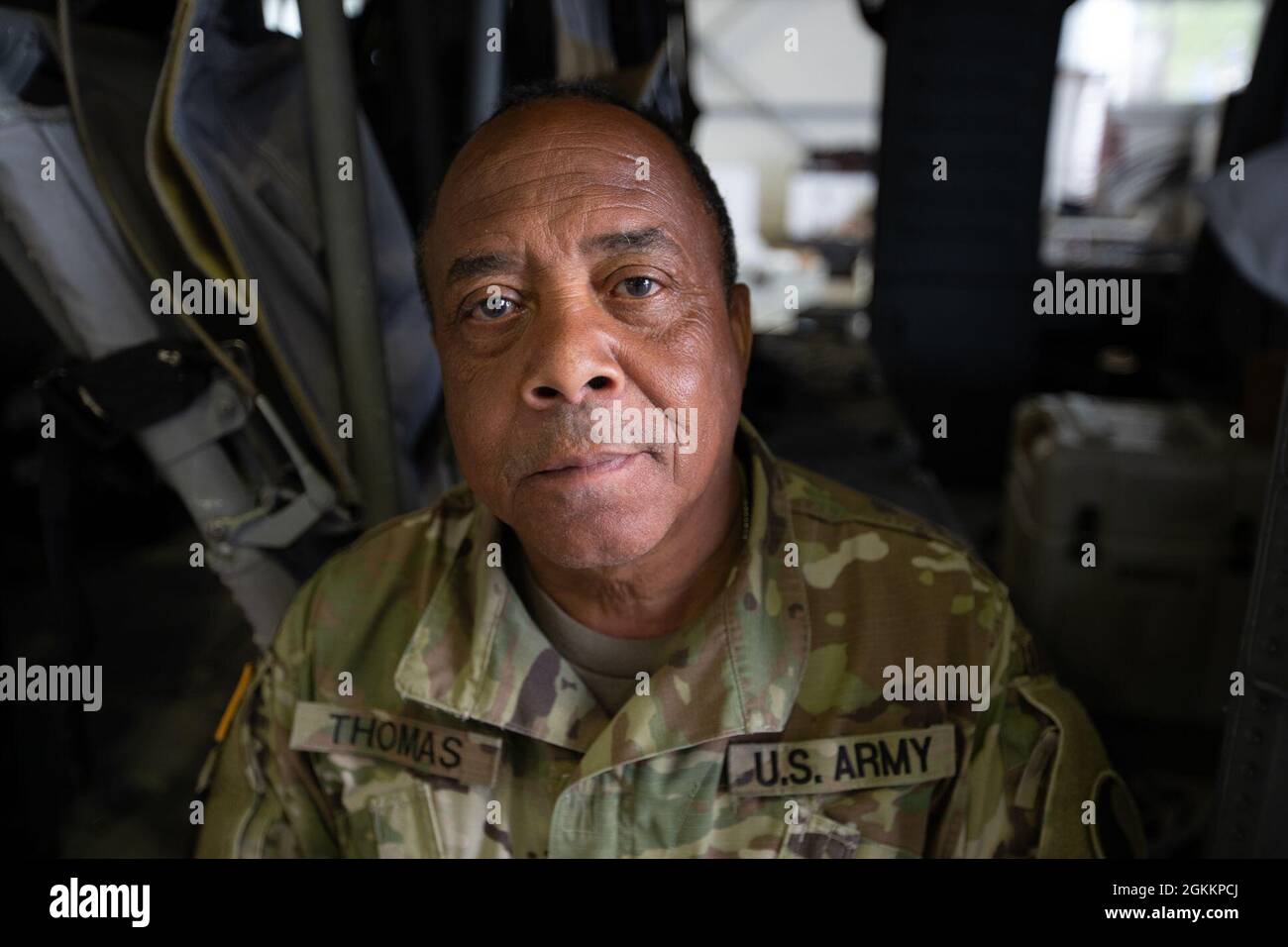 (FARKE AIRFIELD, Albania) --- Staff Sgt. Willie Thomas, poses for a ...