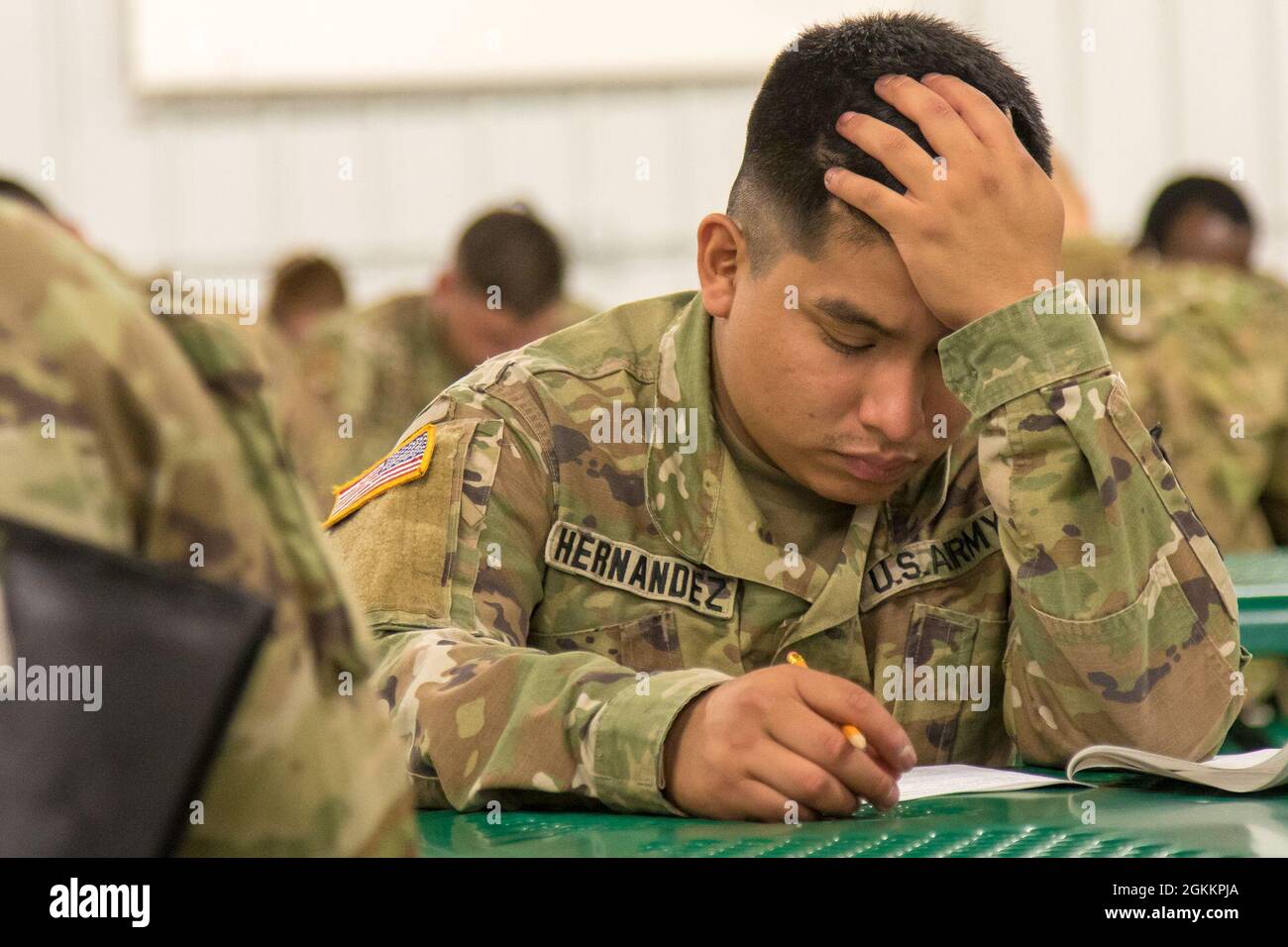 U.S. Army Reserve Soldier, Spc. Daniel Hernandez, takes part in the ...