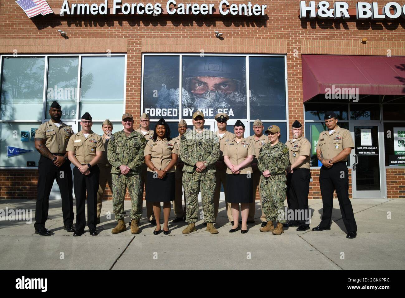 210519-N-RB391-088 (May 19, 2021) Charlotte, NC- RDML Dennis Velez, commander of Navy Recruiting ...