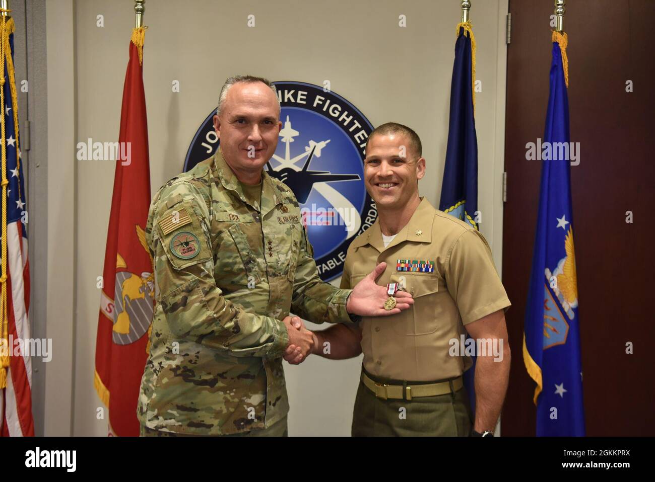 Lt. Gen. Eric Fick, F-35 Joint Program Executive Officer, pins U.S ...