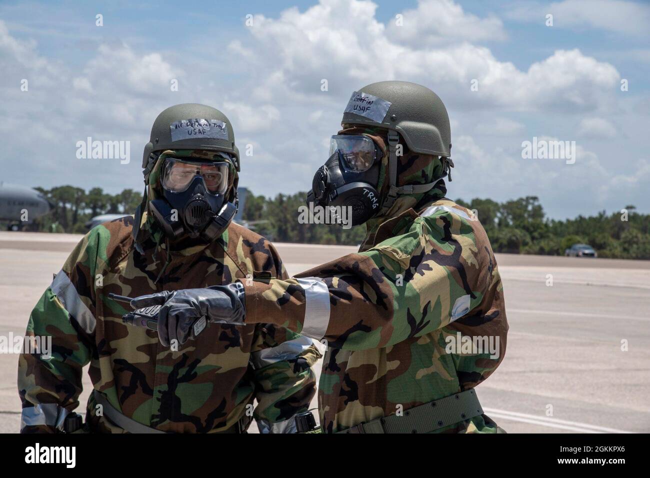 U.S. Air Force Airmen from the 6th Logistics Readiness Squadron perform ...
