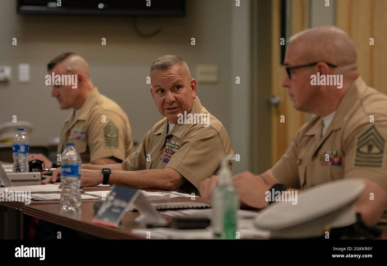 U.S. Marine Corps Col. Dennis Sanchez, Commanding Officer of the 8th ...