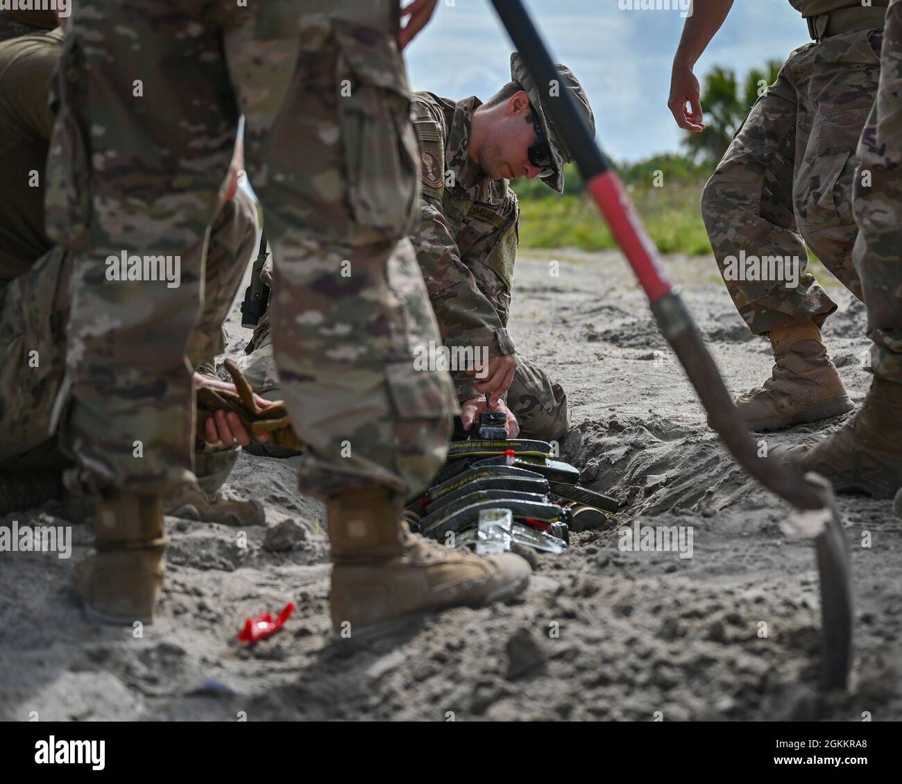 The 45th Civil Engineering Squadron Explosive Ordnance Disposal team ...