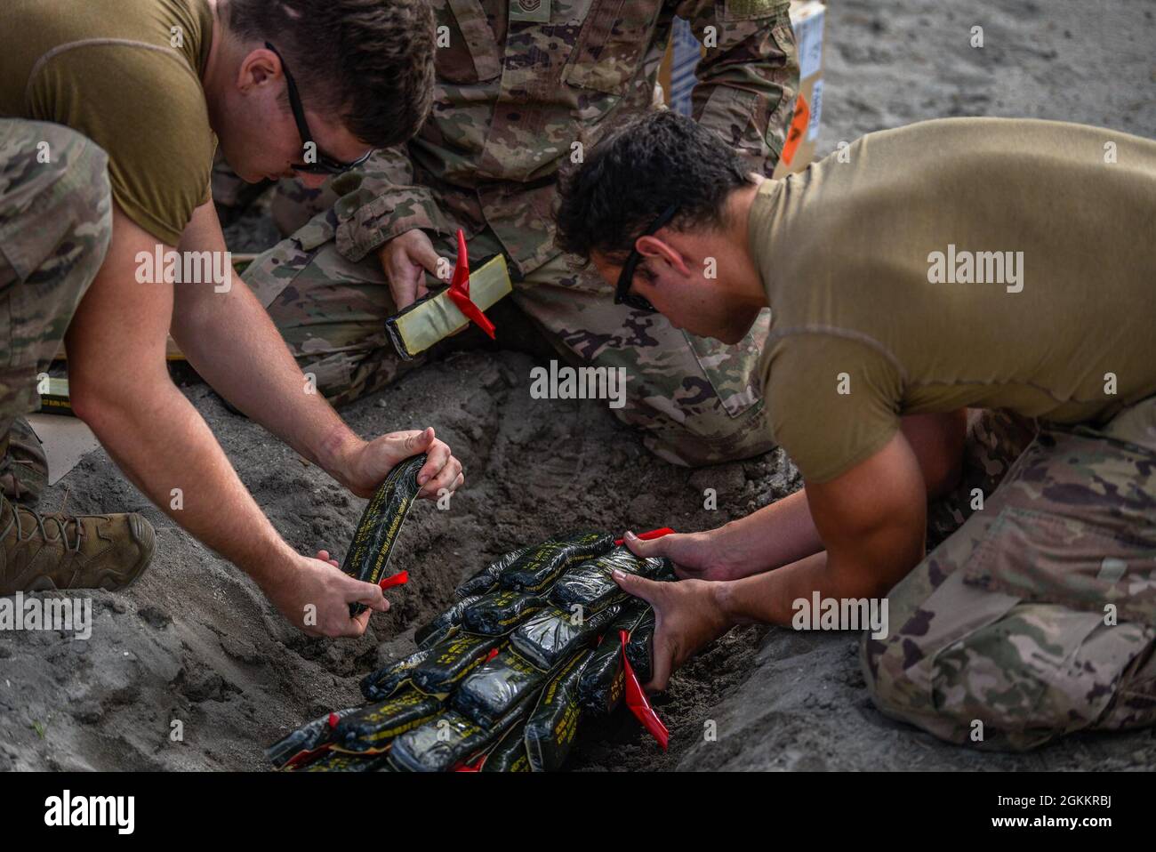 The 45th Civil Engineering Squadron Explosive Ordnance Disposal team ...
