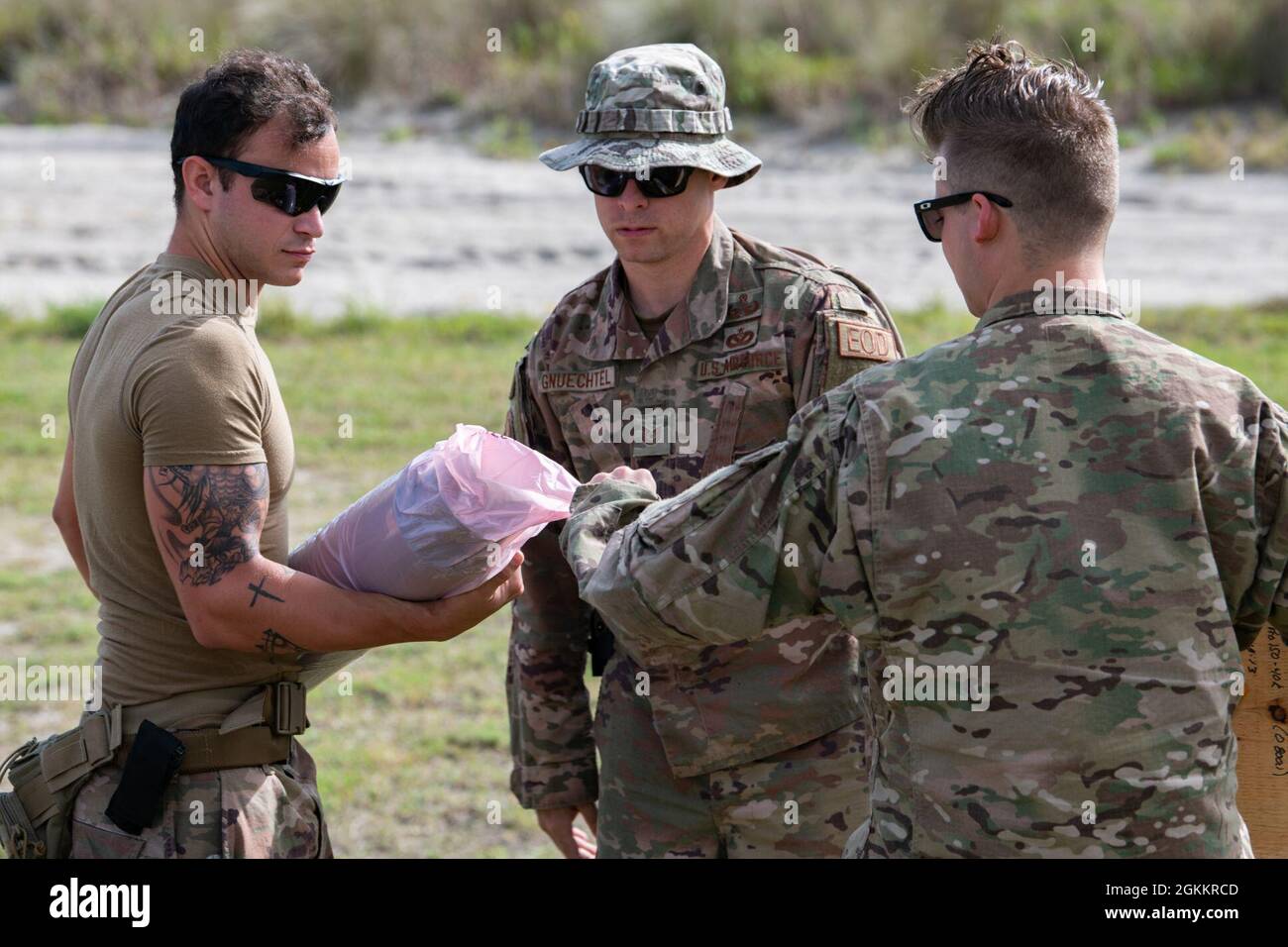 The 45th Civil Engineering Squadron Explosive Ordnance Disposal team ...