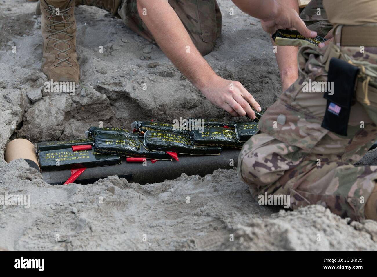 The 45th Civil Engineering Squadron Explosive Ordnance Disposal team ...