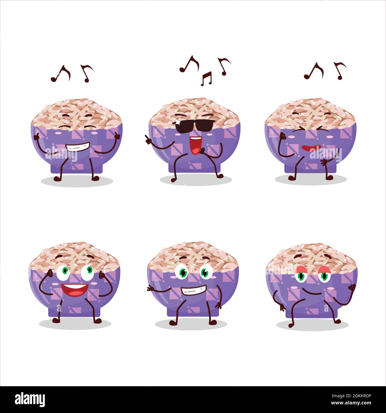 An image of rose matta rice dancer cartoon character enjoying the music ...