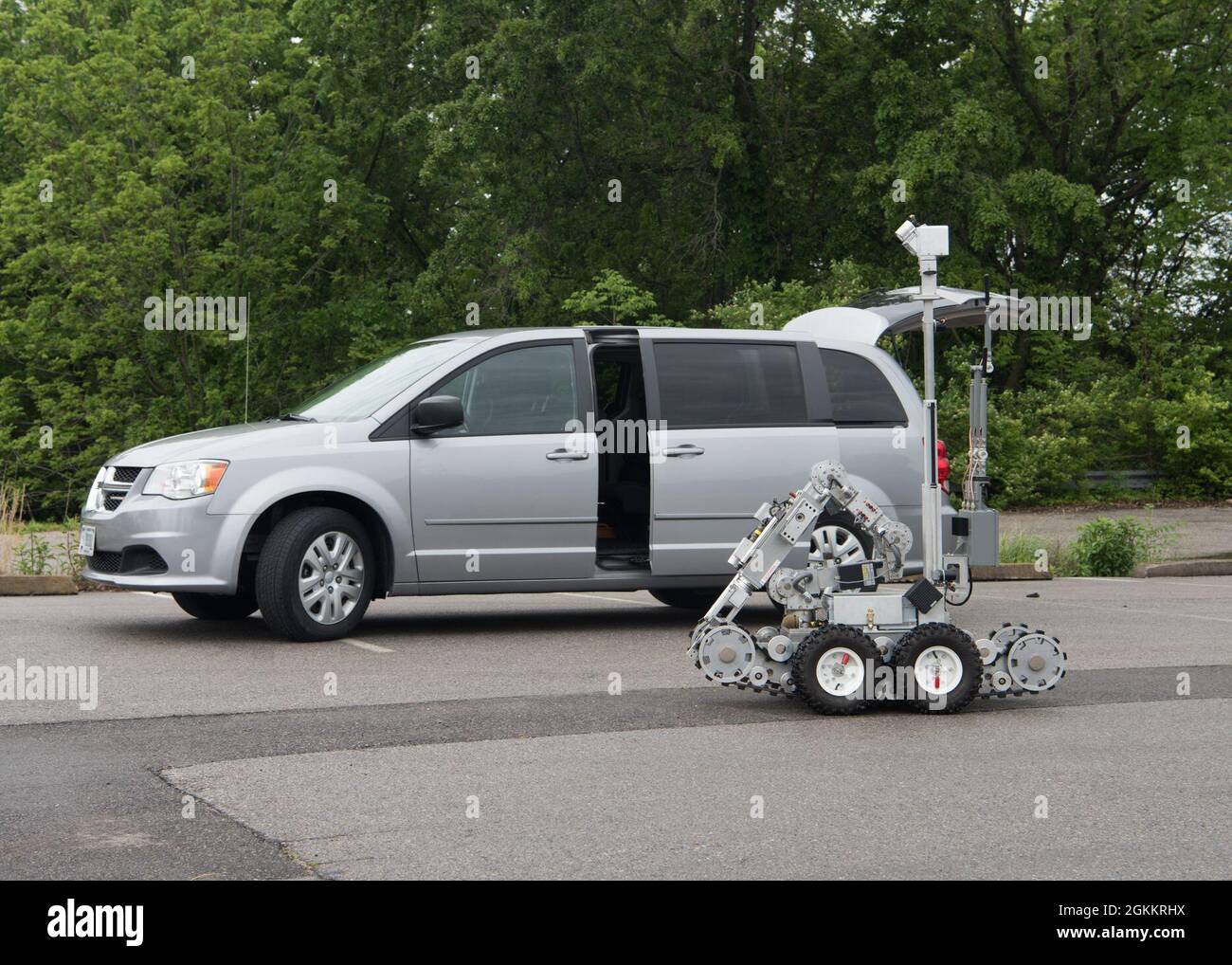 A 509th Civil Engineer Squadron explosive ordnance disposal robot ...