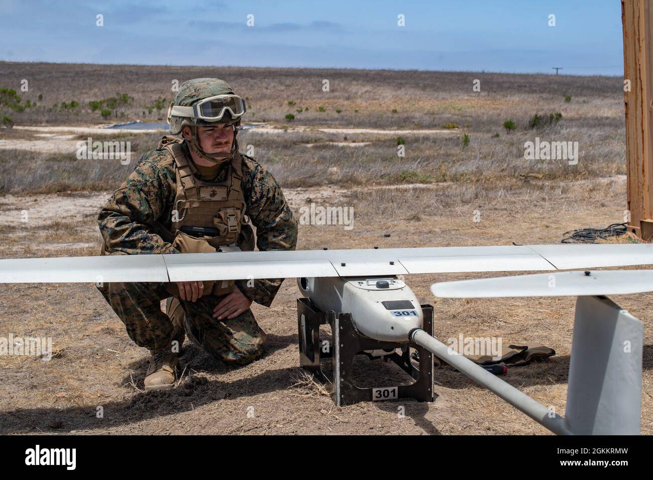 U.S. Marine Corps Staff Sgt. Matthew Pitman, the unmanned aerial ...