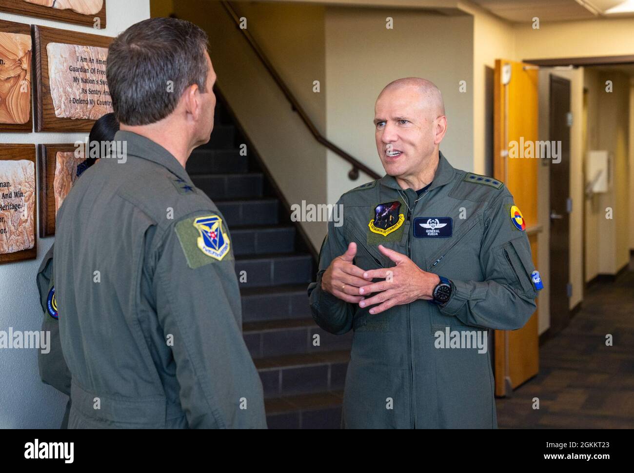 Colombian Air Force Commander, Gen. Ramses Rueda, speaks with 12th Air ...