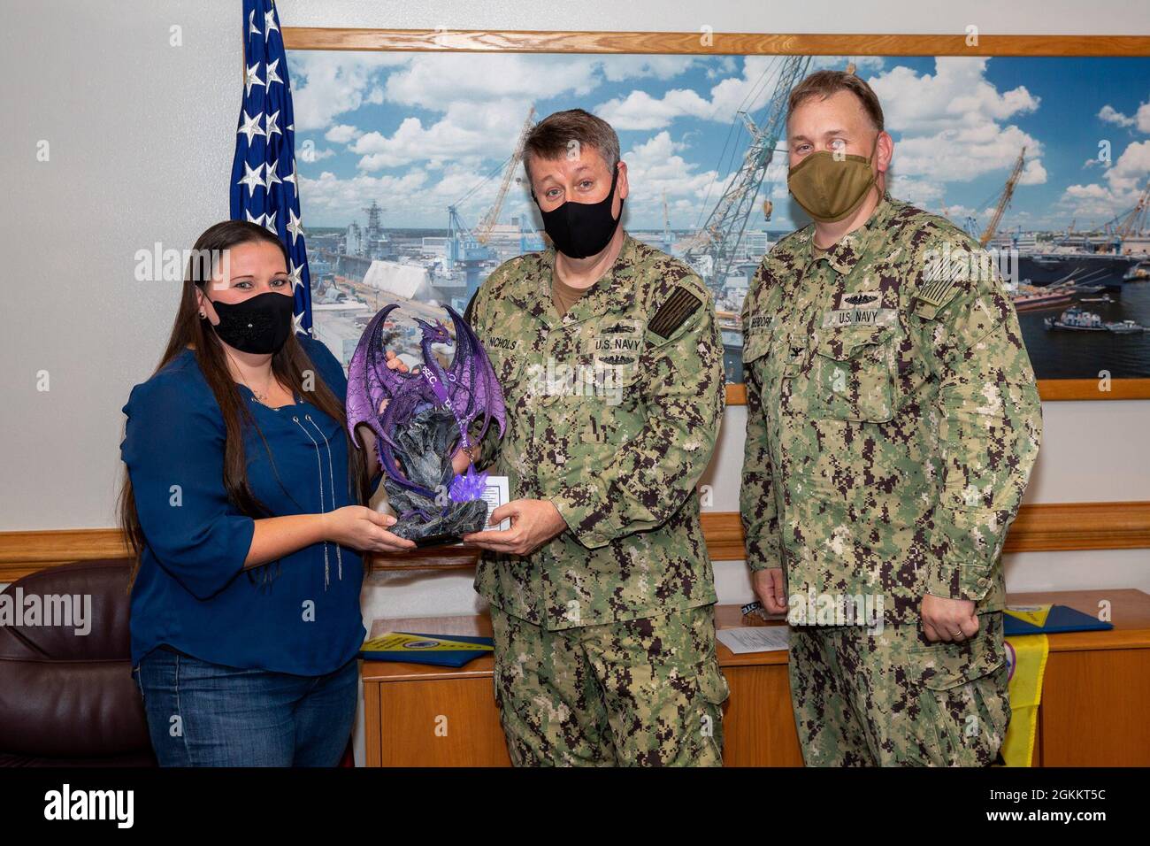 Norfolk Naval Shipyard Executive Officer Capt. Todd Nichols and ...