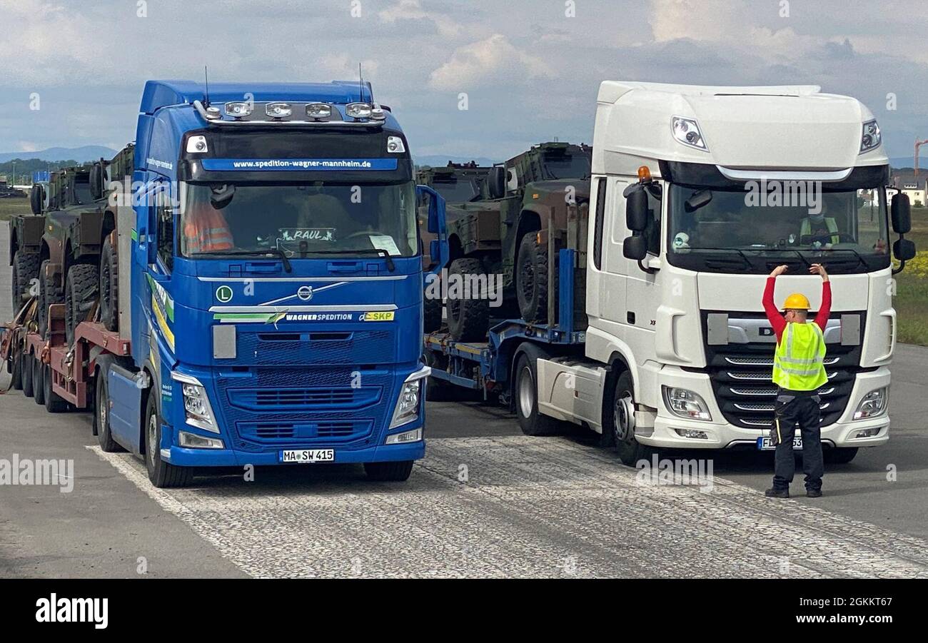 Two line haul trucks arrive at Coleman worksite in Mannheim, Germany ...
