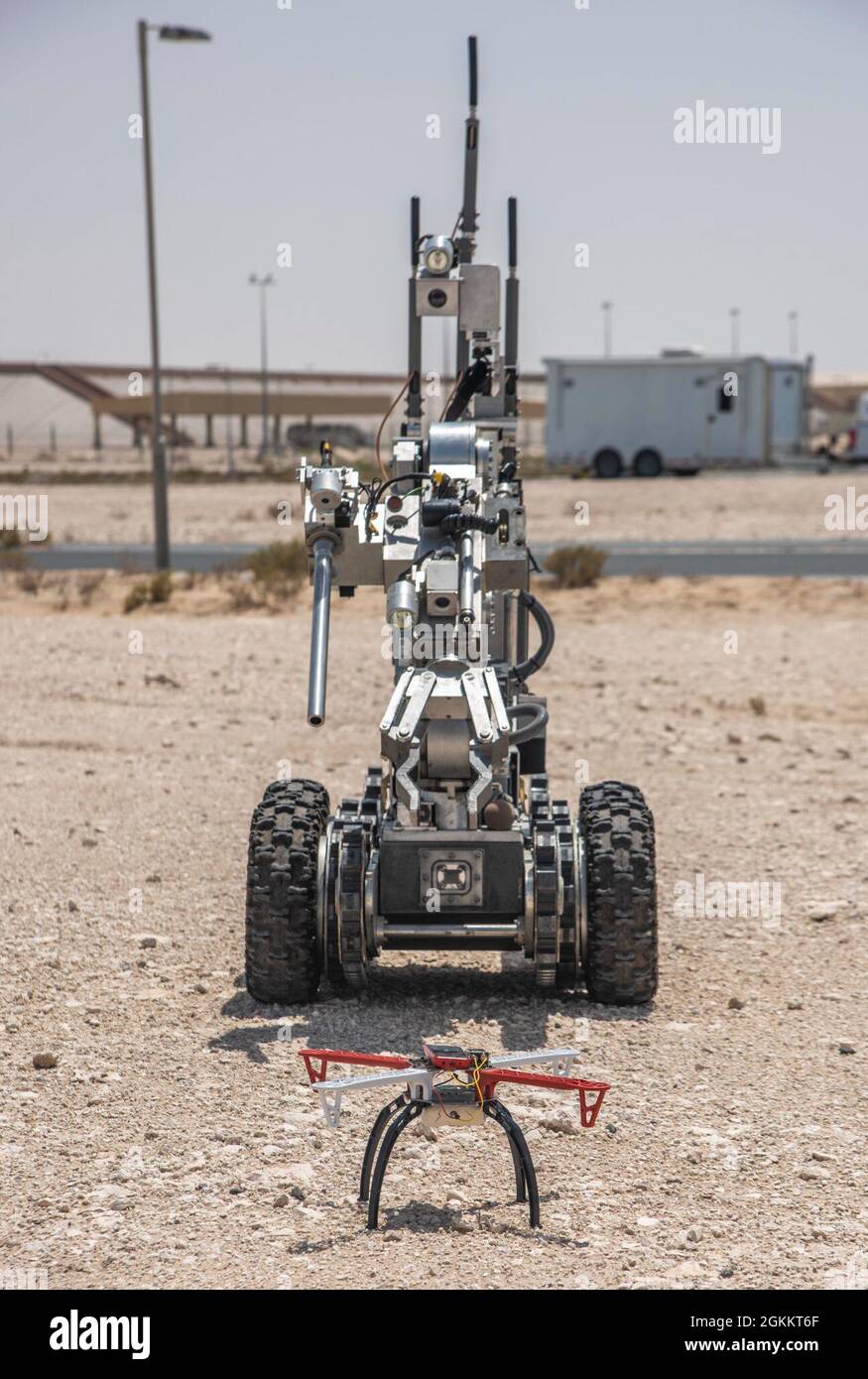 An F6-A robot, assigned to the 379th Expeditionary Civil Engineer ...
