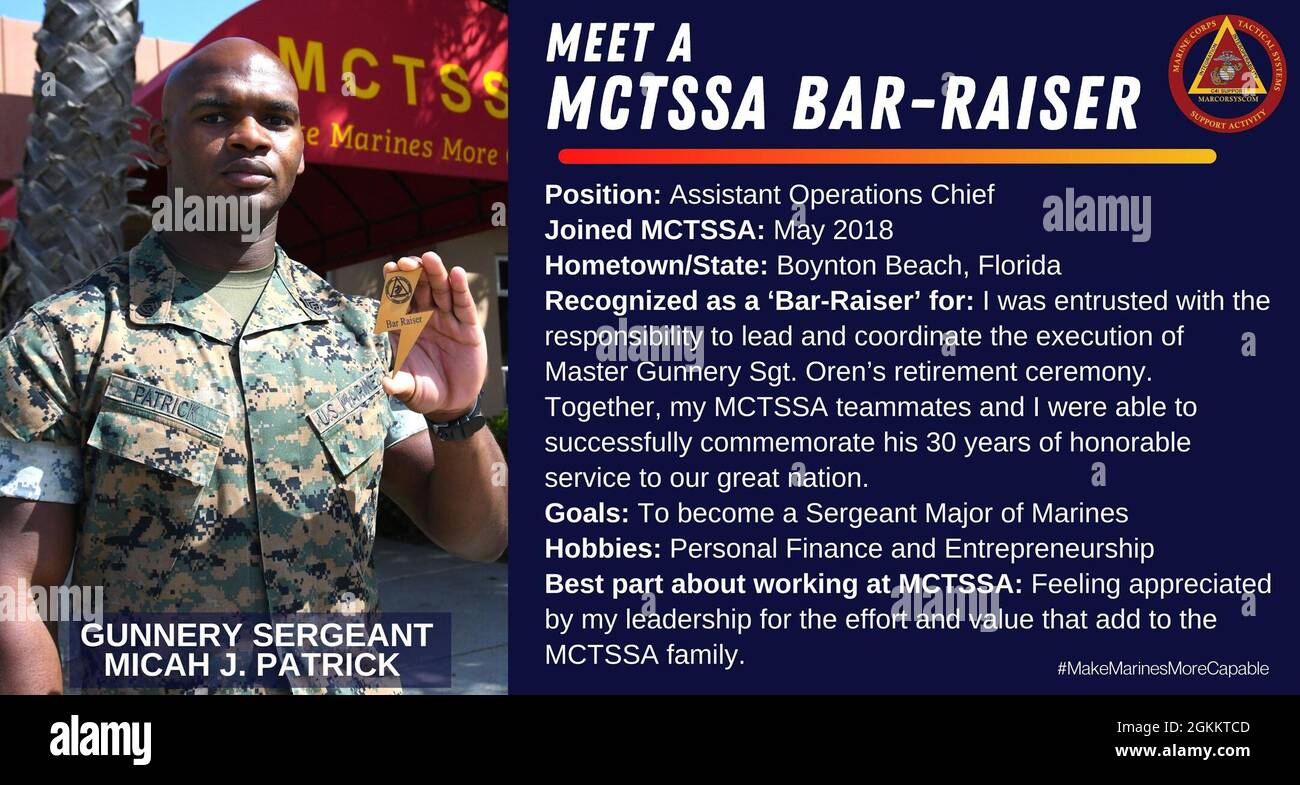 Meet a MCTSSA Bar-Raiser: Gunnery Sgt. Micah J. Patrick is the ...
