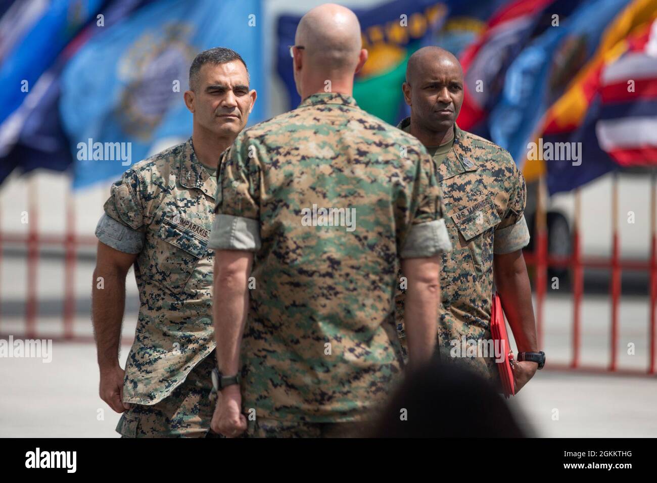 U.S. Marine Corps Col. Speros Koumparakis, commanding officer, Marine ...