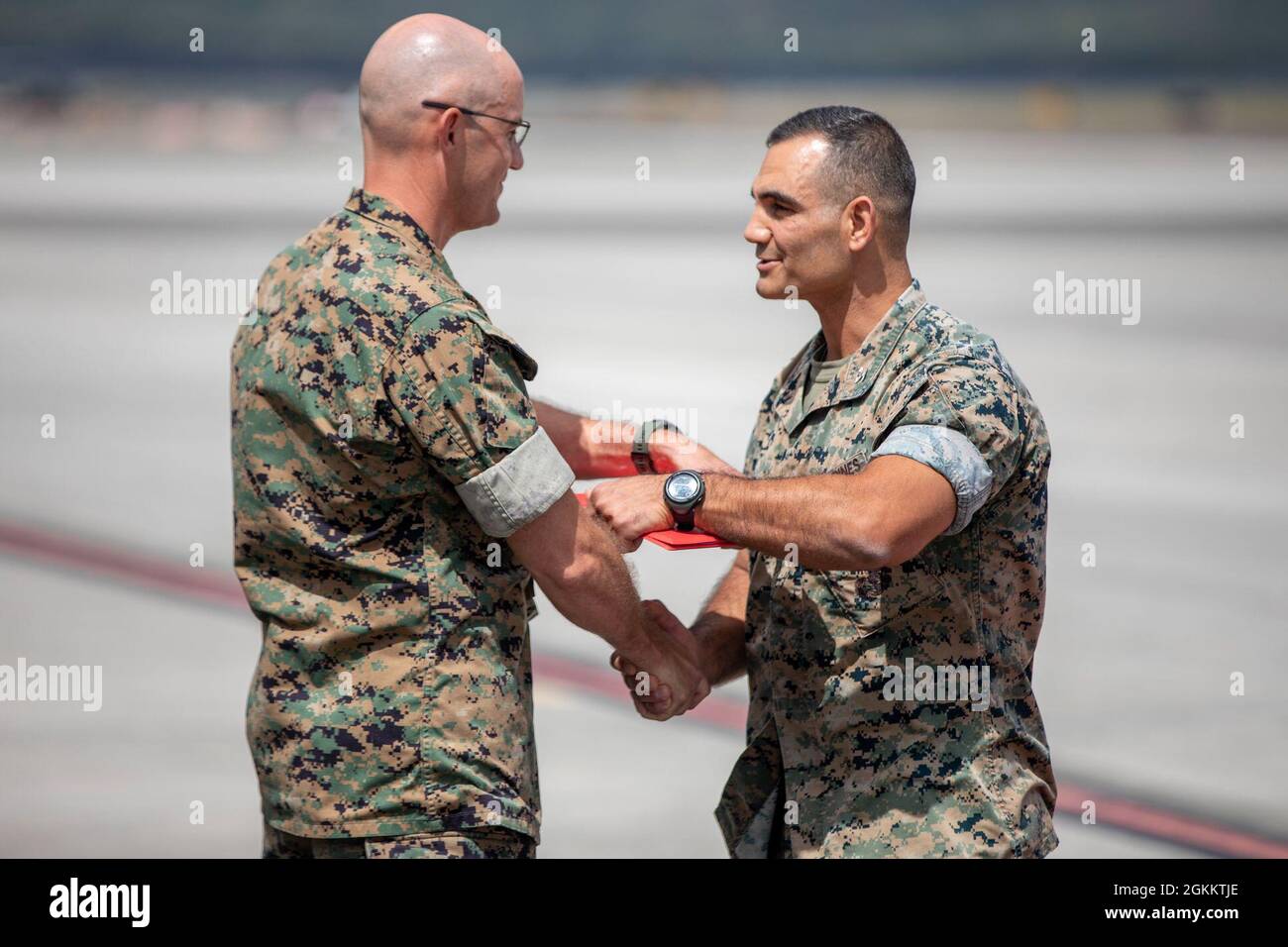 U.S. Marine Corps Col. Speros Koumparakis, commanding officer, Marine ...
