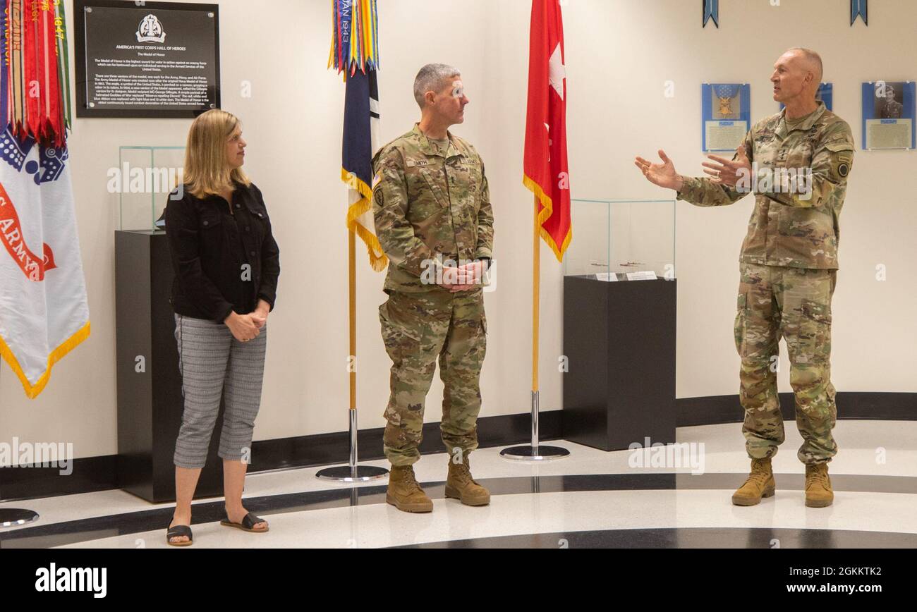 Lt. Gen. Randy George, commanding general of I Corps, speaks about Maj ...