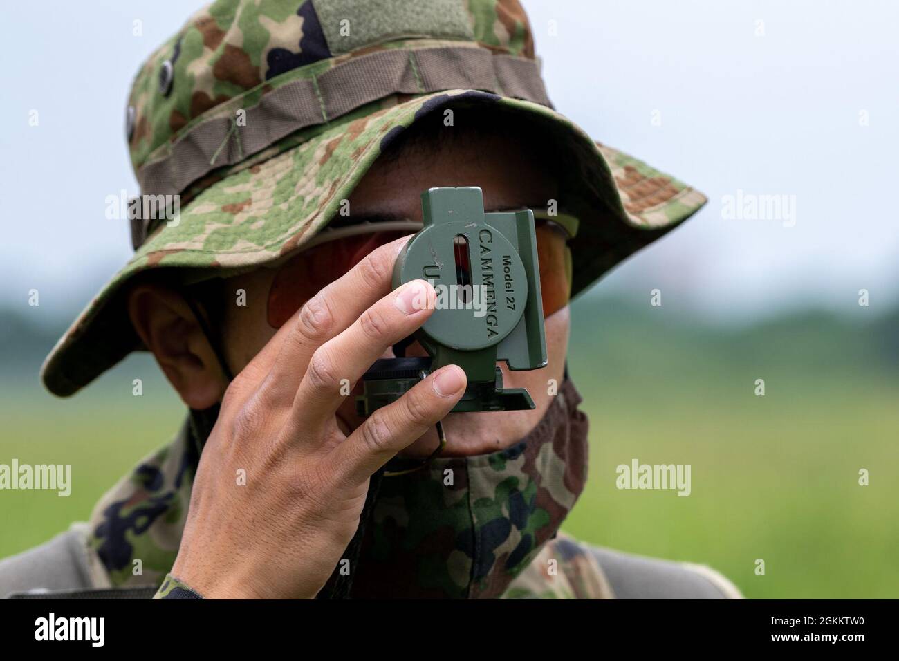 A Japan Ground Self-Defense Force pathfinder assigned to the 1st ...