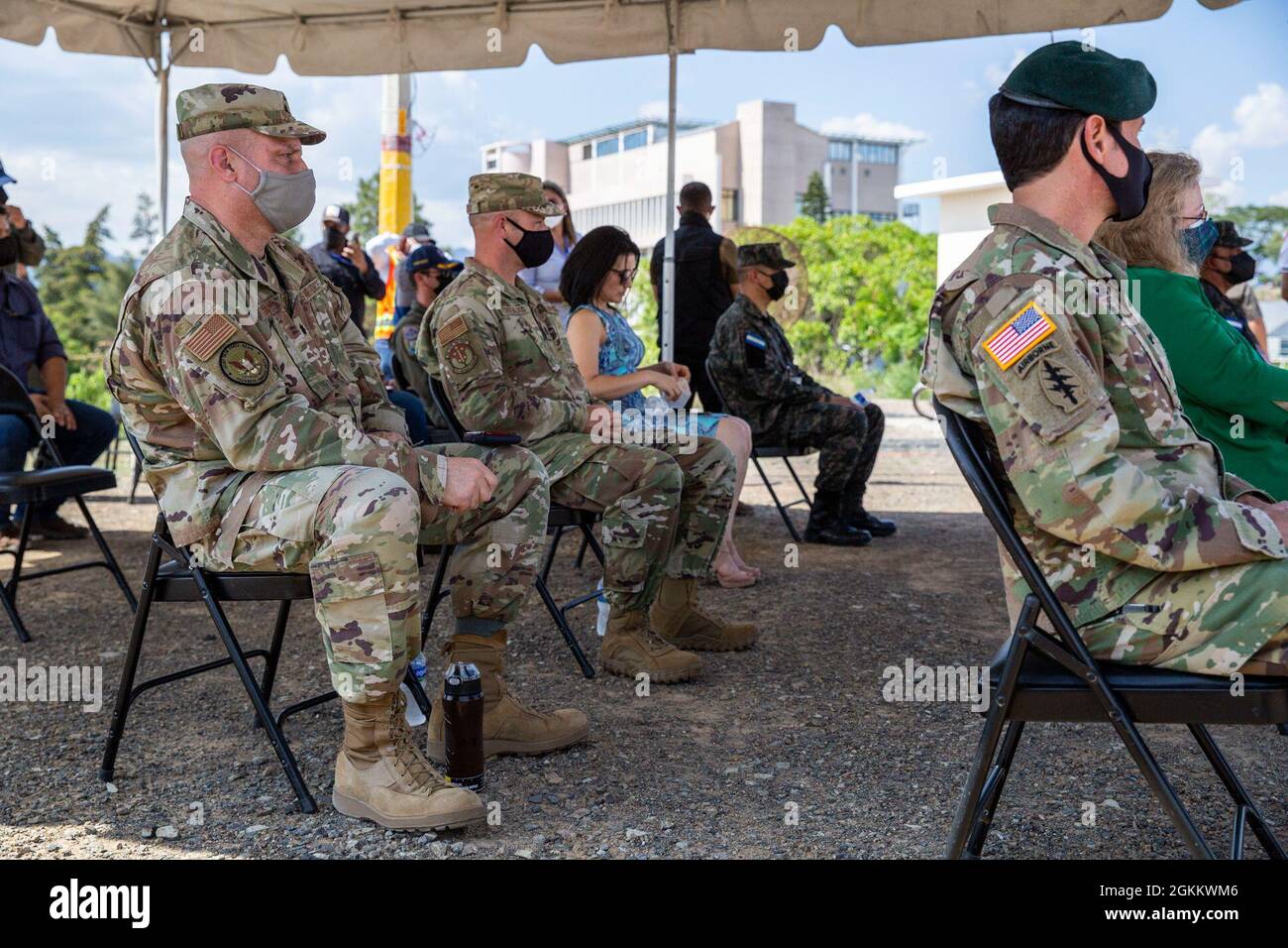 U.S. Air Force Lt. Col. Gregory Roberts, left, Joint Task Force-Bravo ...
