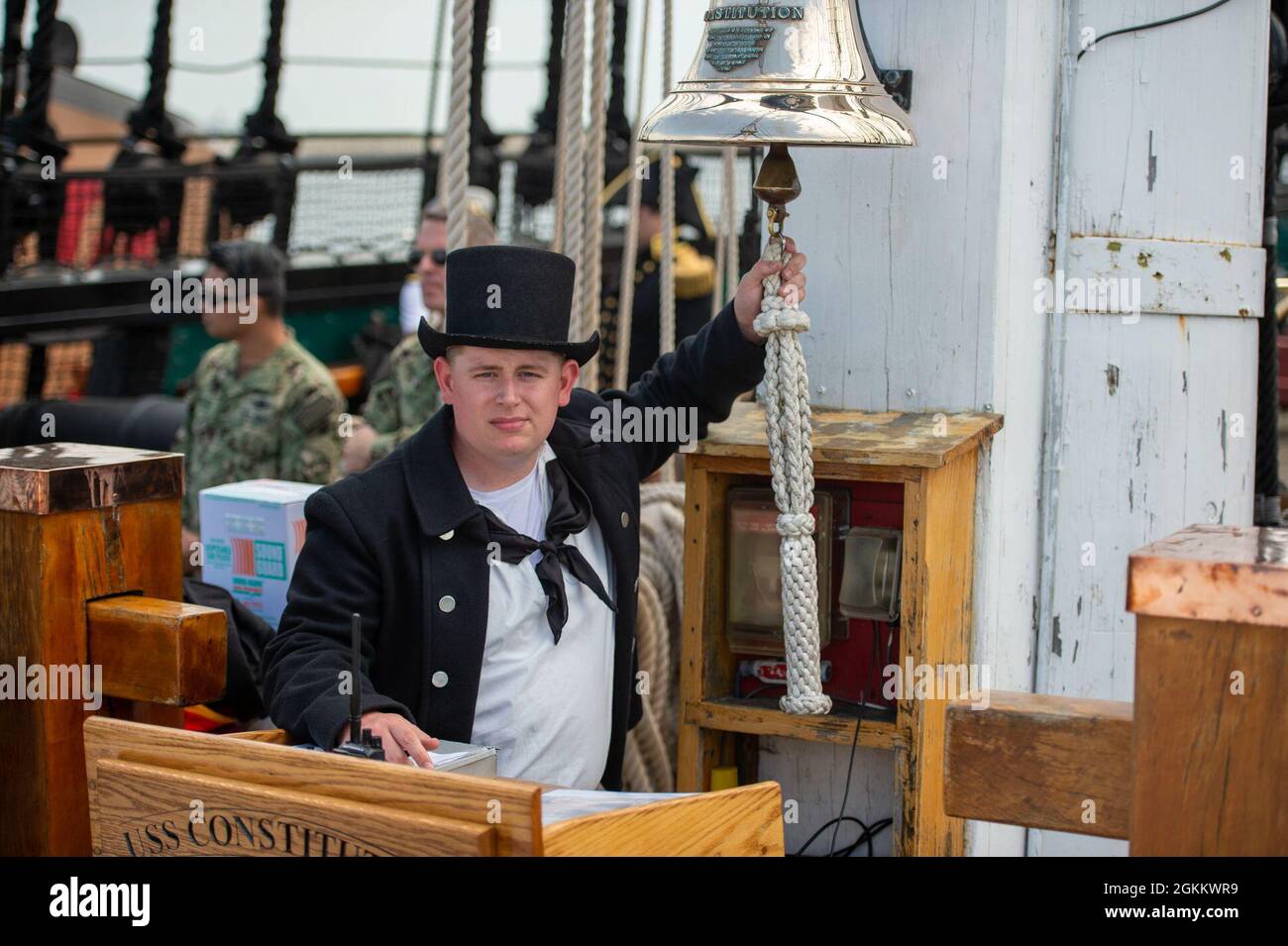 BOSTON (May 21, 2021) Yeoman 1st Class Thomas Brophy stands officer of ...