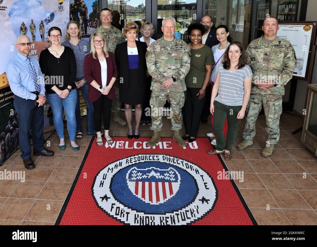 Maj. Gen. John Evans Jr., U.S. Army Cadet Command and Fort Knox commanding general, along with ...