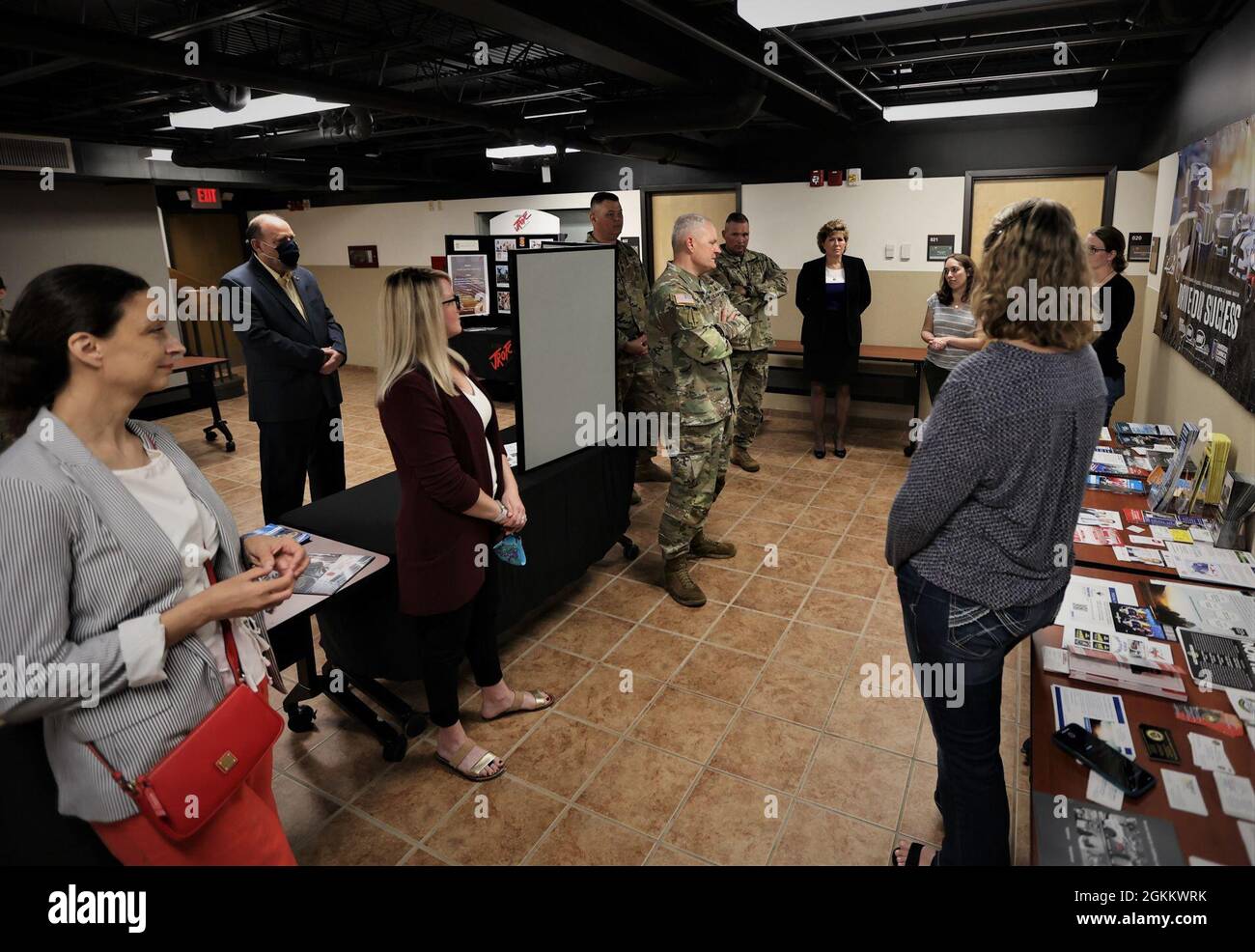 Maj. Gen. John Evans Jr., U.S. Army Cadet Command and Fort Knox commanding general, along with ...