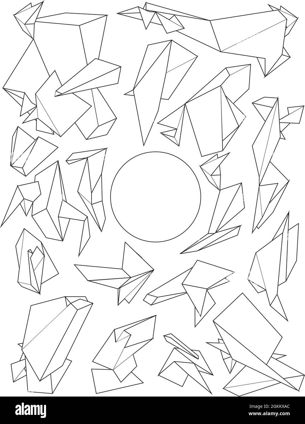 Geometric arrow line drawing hi-res stock photography and images - Alamy