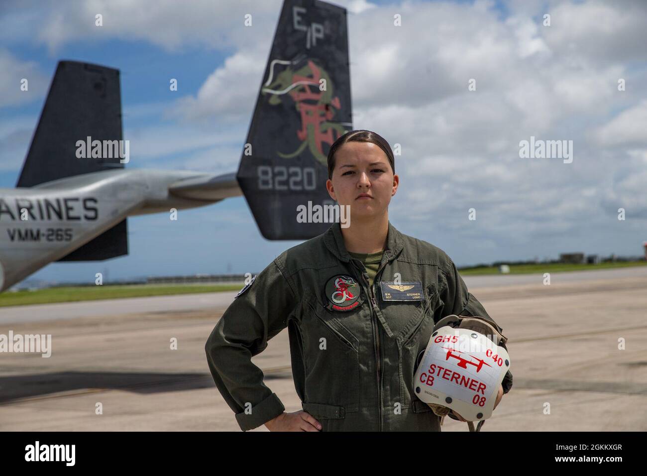 U.S. Marine Corps Sgt. Brooke Sterner, a tiltrotor airframe mechanic ...