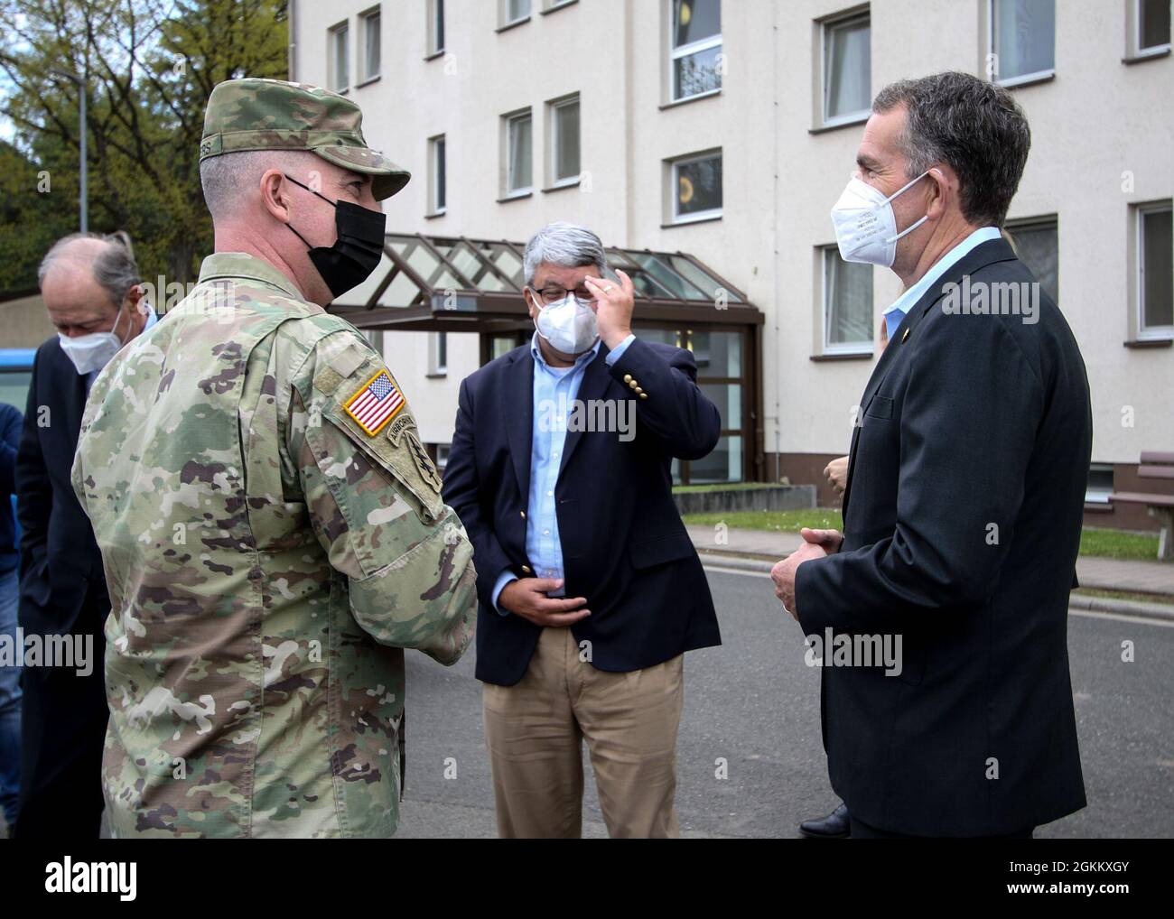 U.S. Army Col. Andrew Landers (left), commander, Landstuhl Regional ...