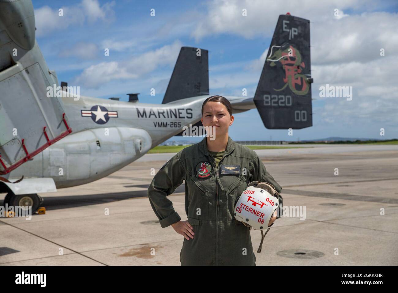 U.S. Marine Corps Sgt. Brooke Sterner, a tiltrotor airframe mechanic ...