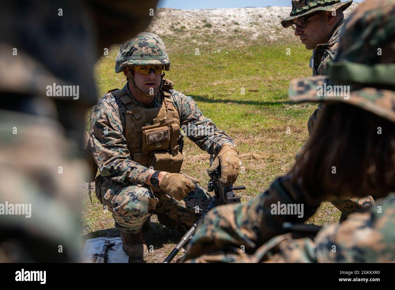 U.S. Marine Corps 2nd Lt. Benjamin Dunlap, a communications officer ...